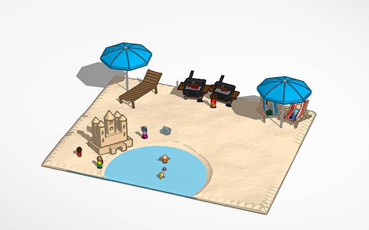 3D design Fun day at the beach - Tinkercad