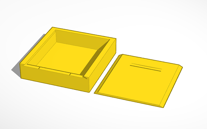 3d Design Box With Sliding Lid Tinkercad