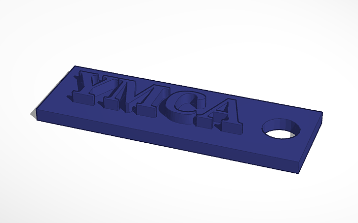 3D design key tag - Tinkercad