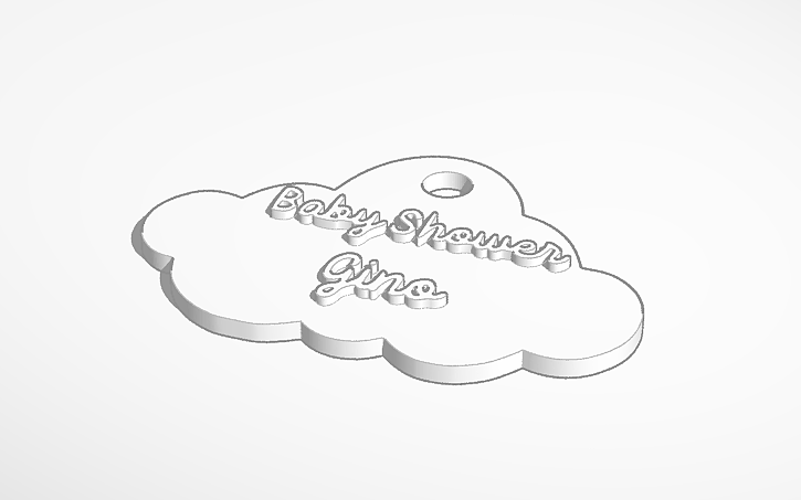 3D design baby shower gino - Tinkercad