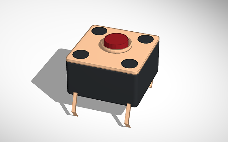 3D design push button - Tinkercad