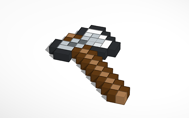 3D design topor Minecraft - Tinkercad