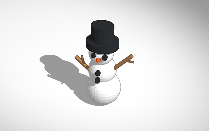 3D design Snowman - Tinkercad