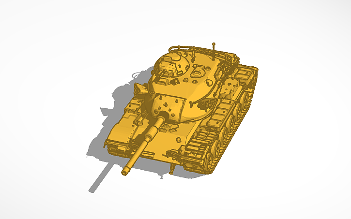 3D design M60 Patton - Tinkercad