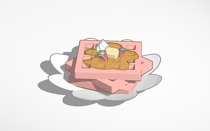 3D design Pink Waffles