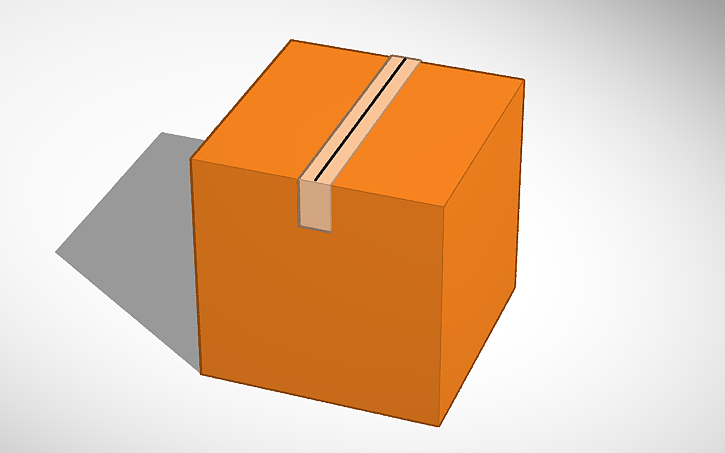 3D design Cardboard box - Tinkercad