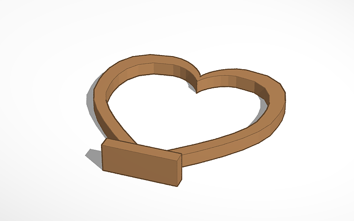 3D design heart - Tinkercad