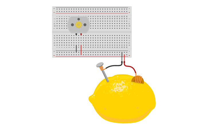Circuit Design Simple Dc Motor Circuit Using Lemon Battery Tinkercad