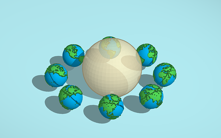 3D design Try And Figer Out What Season It Is On Each Globe. - Tinkercad