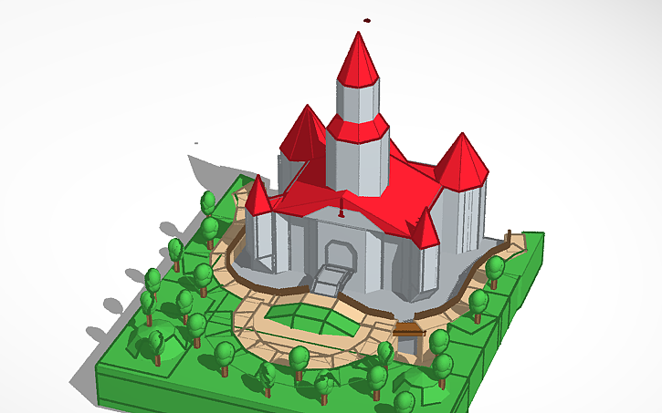 3D design sm64 beta castle grounds - Tinkercad