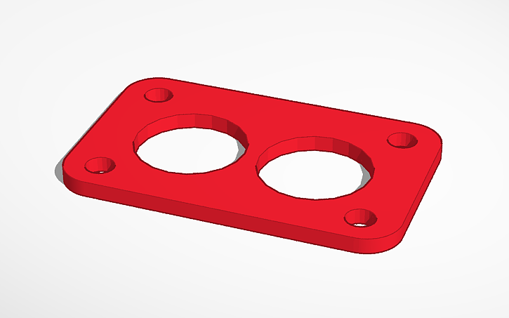 3D design DFT flange 2 - Tinkercad