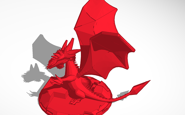 3D design Dragon Detailed First Design - Tinkercad