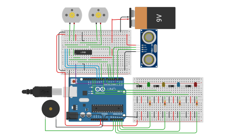 Circuit design ADAS - Tinkercad