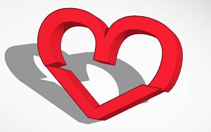 3D design heart - Tinkercad
