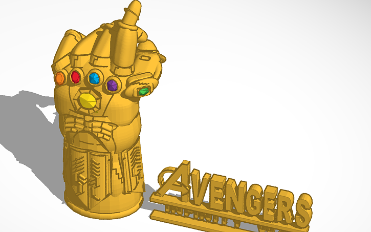 3D design Infinity Gauntlet 2.0 - Tinkercad
