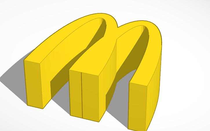3D design McDonalds Logo - Tinkercad