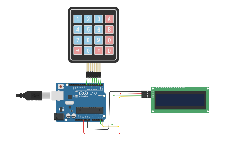 Circuit design LCD1_KEYPAD - Tinkercad