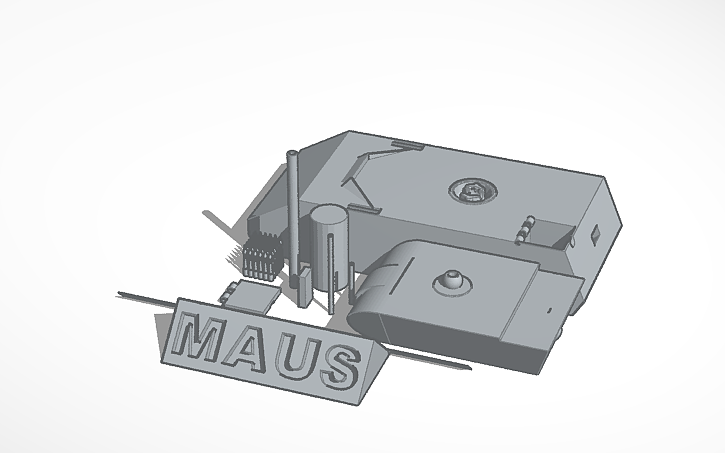3D design German Maus Tank - Tinkercad