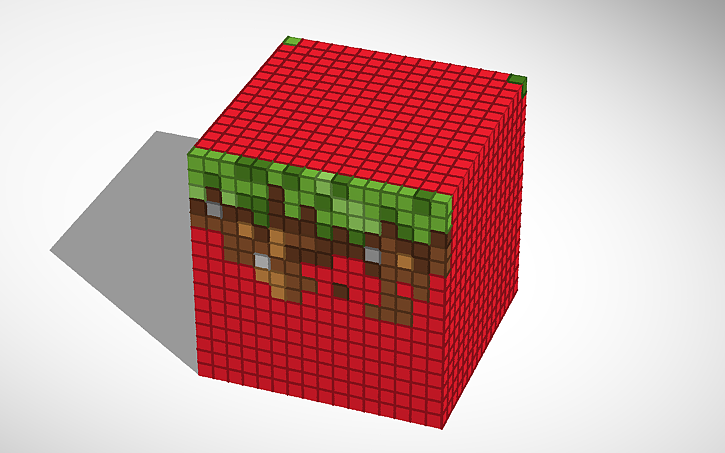 3D design Minecraft Grass Block - Tinkercad