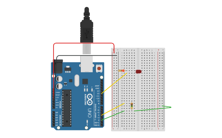 Circuit design Lámpara sensible al tacto - Tinkercad