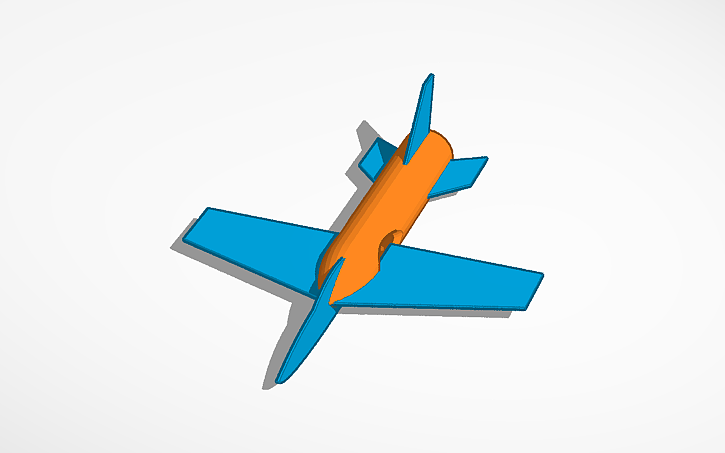 3D design rocket powered plane - Tinkercad