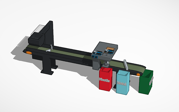 3D design Prototype garbage sorting - Tinkercad