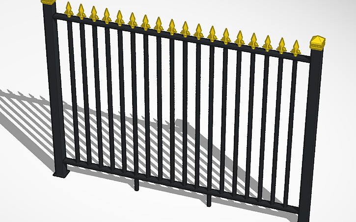 3D design Aluminium Fence - Tinkercad