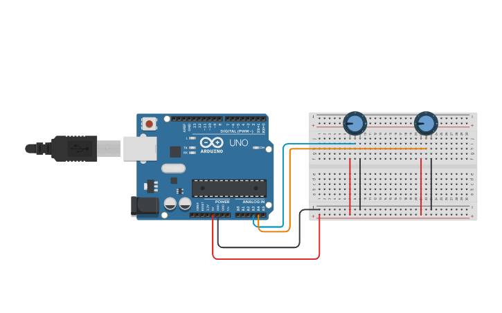 Circuit design PID Sensors Readings - Tinkercad