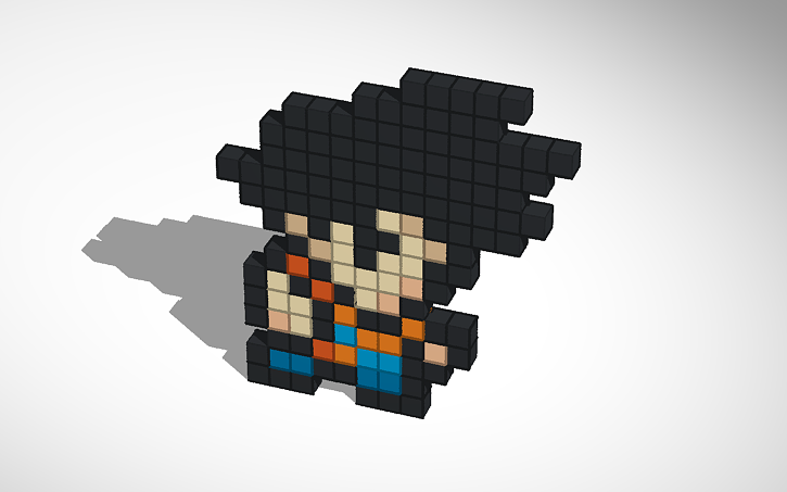 3D design Goku Pixel Art - Tinkercad