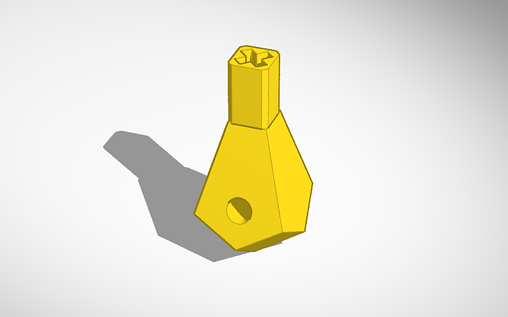 3D design Paper towel dispenser key - Tinkercad