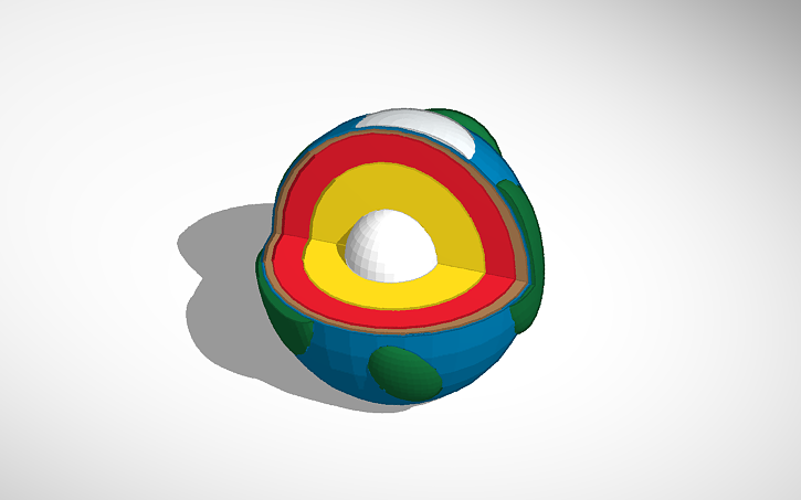 3D design Earth Layers - Tinkercad