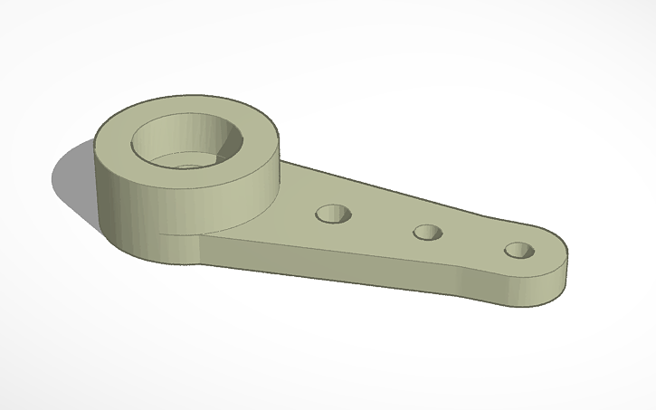 3D design Servo Arm - Tinkercad