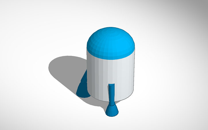3D design R-2D-2 - Tinkercad