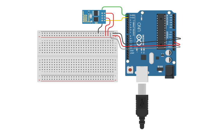 Circuit design Arduino - Configure Wi-Fi Module - Tinkercad