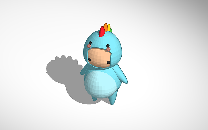 3D design Dino Chibi ._. - Tinkercad