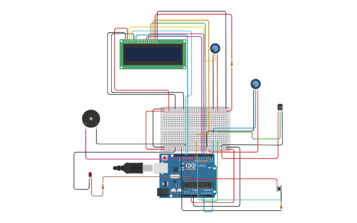 Circuit design IoT-Based Health Monitoring System - Tinkercad