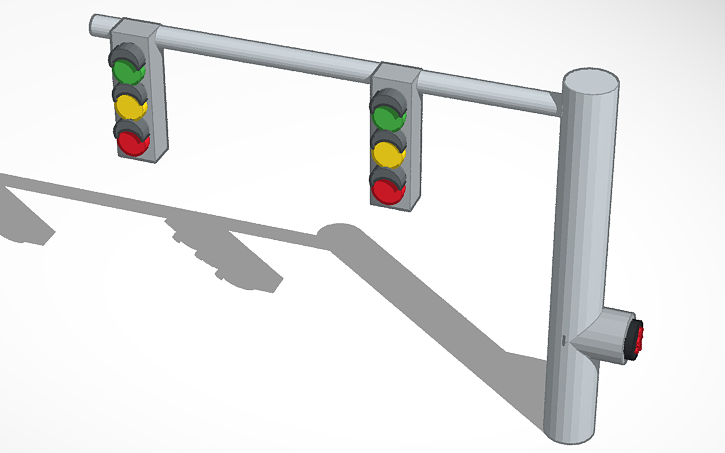 3D design Traffic light - Tinkercad