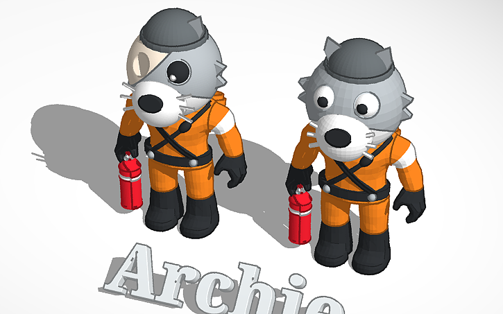 3D design Archie (piggy) - Tinkercad