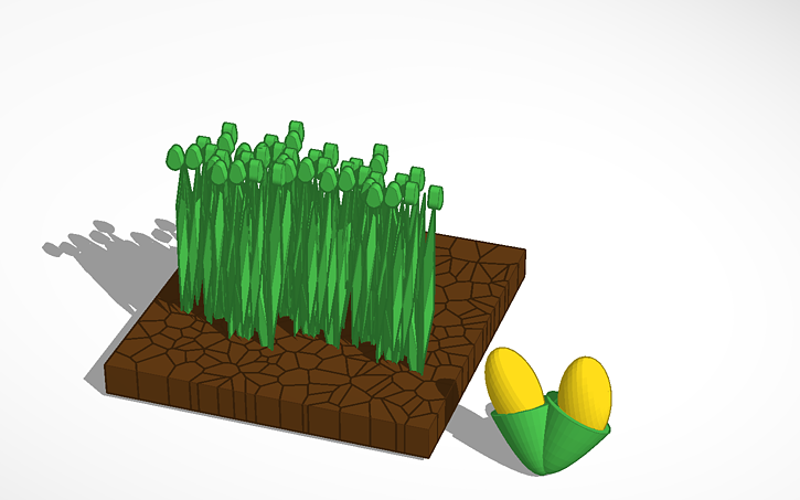 3D design Crops: corn - Tinkercad