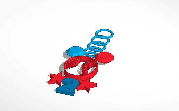 3D design Baseball Keychain - Tinkercad