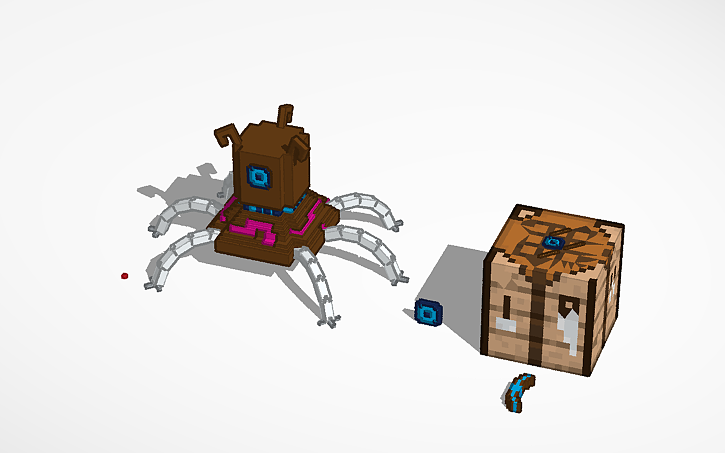 3D design Minecraft BOTW guardian and items (#Newitem!!) - Tinkercad