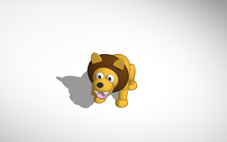 3D design lion - Tinkercad