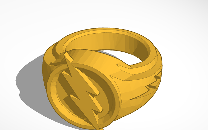 3D design Reverse Flash Ring - Tinkercad