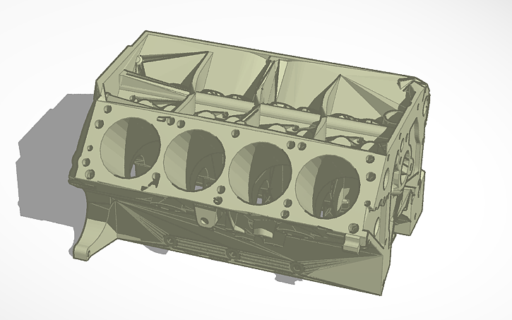 3D design v8 engine - Tinkercad
