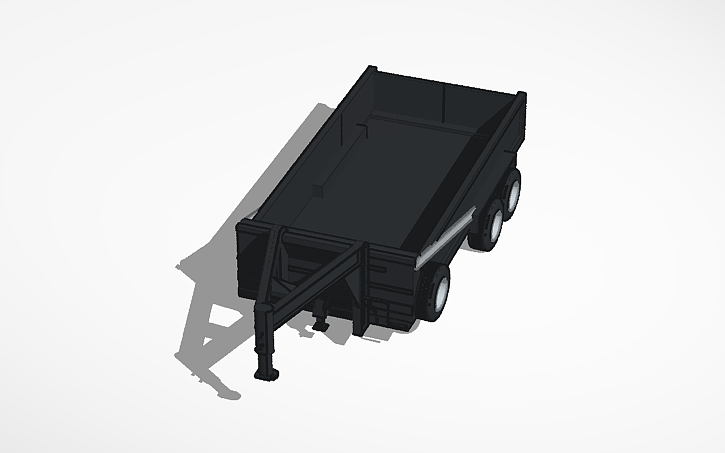 3D design gooseneck dump trailer - Tinkercad