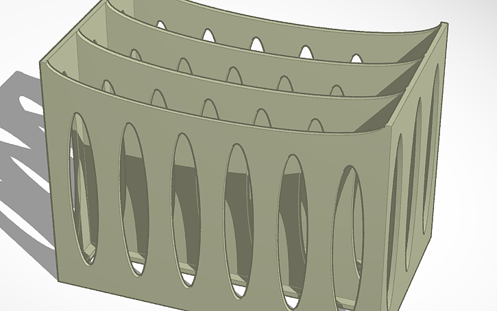 3D design rack - Tinkercad