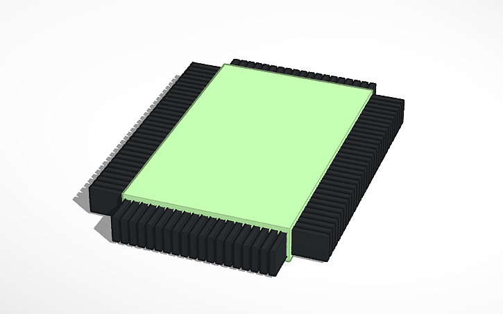 3D design Tech-type micro chip - Tinkercad