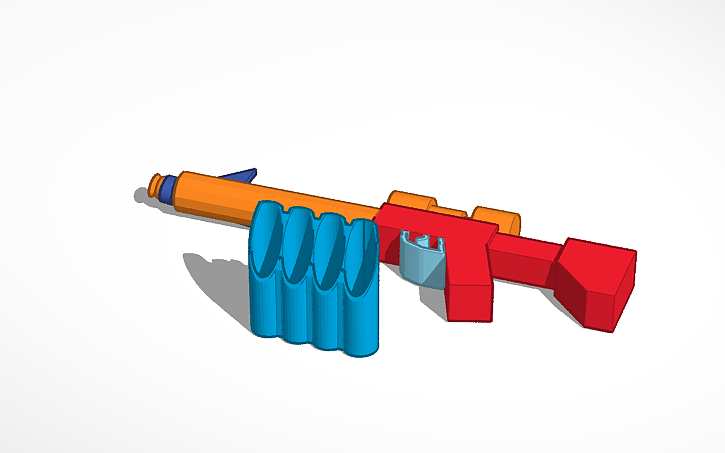 3D design nerf gun - Tinkercad