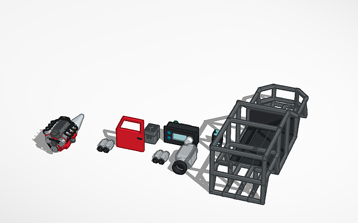 3D design car parts - Tinkercad
