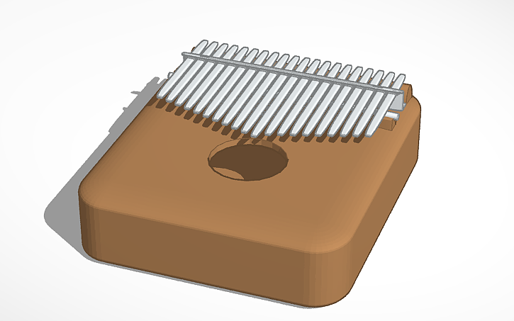 3D design Kalimba - Tinkercad